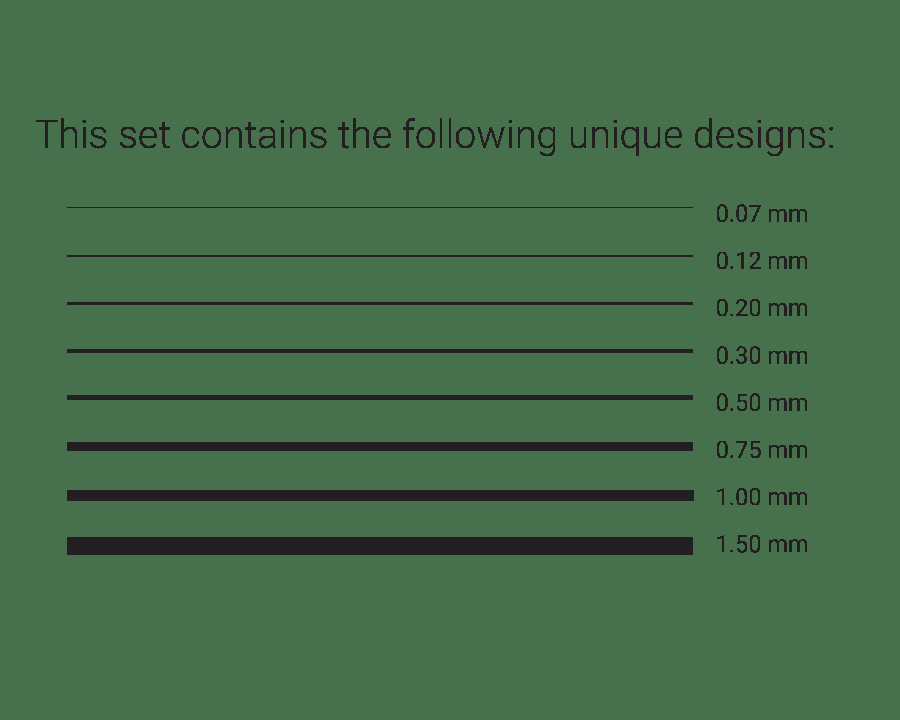 Universal Lines 0.07mm - 1.50mm (Chrome)