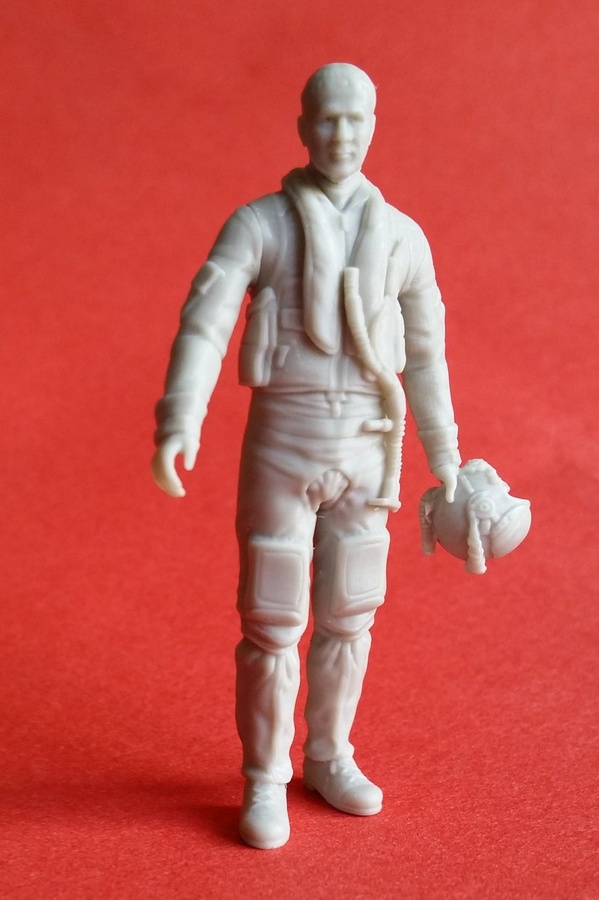 Eurofighter/Typhoon pilot with helmet in hand