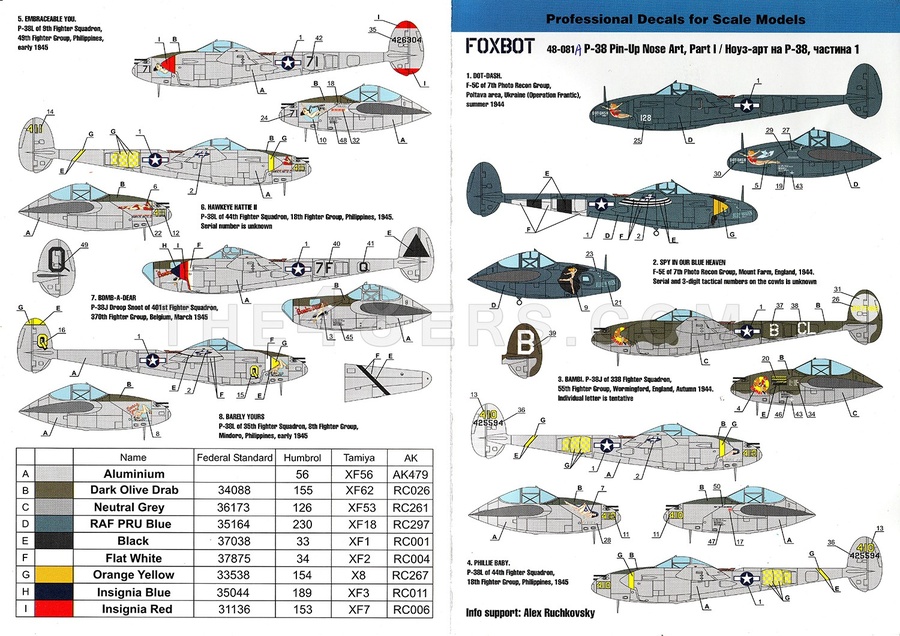 P-38 Lightning pin-up nose art Part I (stencils not included)