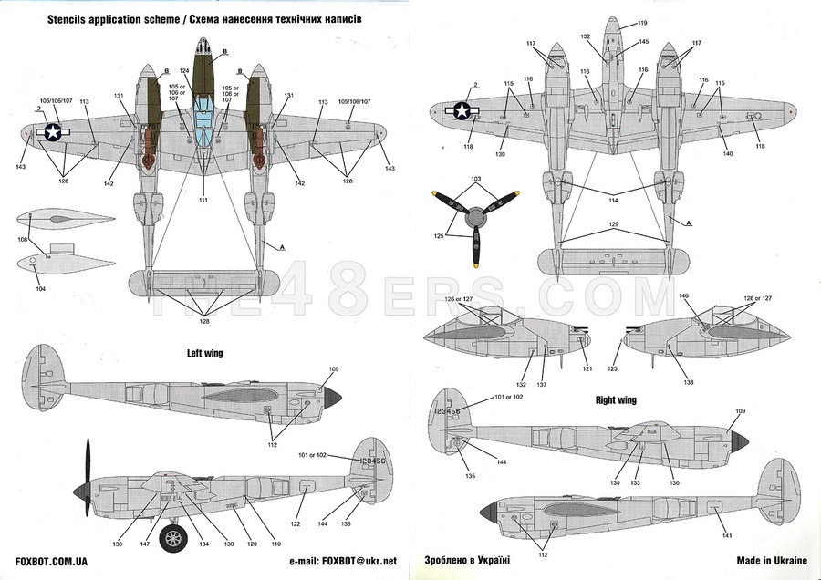 P-38 Lightning pin-up nose art Part I (stencils not included)
