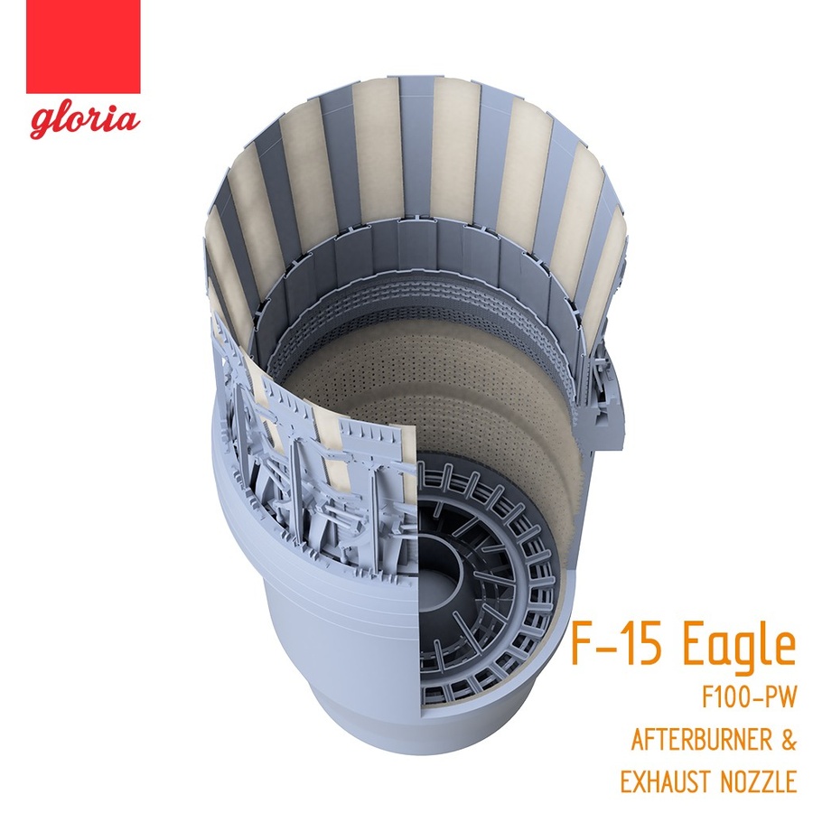 New Products :: F-15 F100-PW exhaust nozzle & afterburner (open)