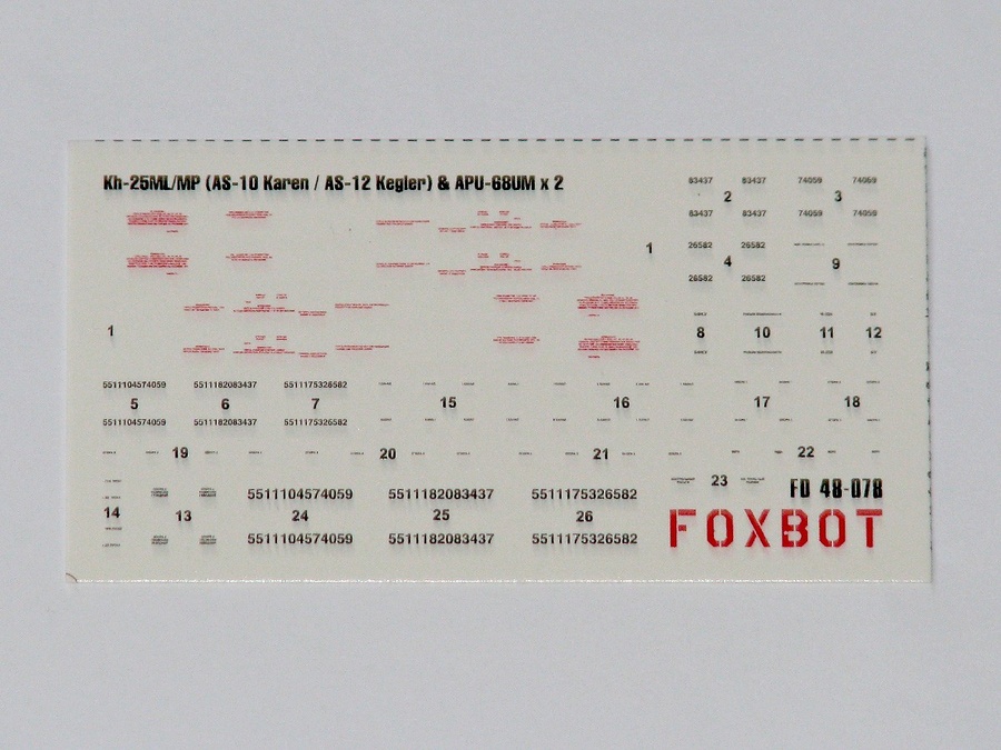 New Products :: Stencils for Missile Kh-25ML/MP (AS-10 Karen / AS-12 ...