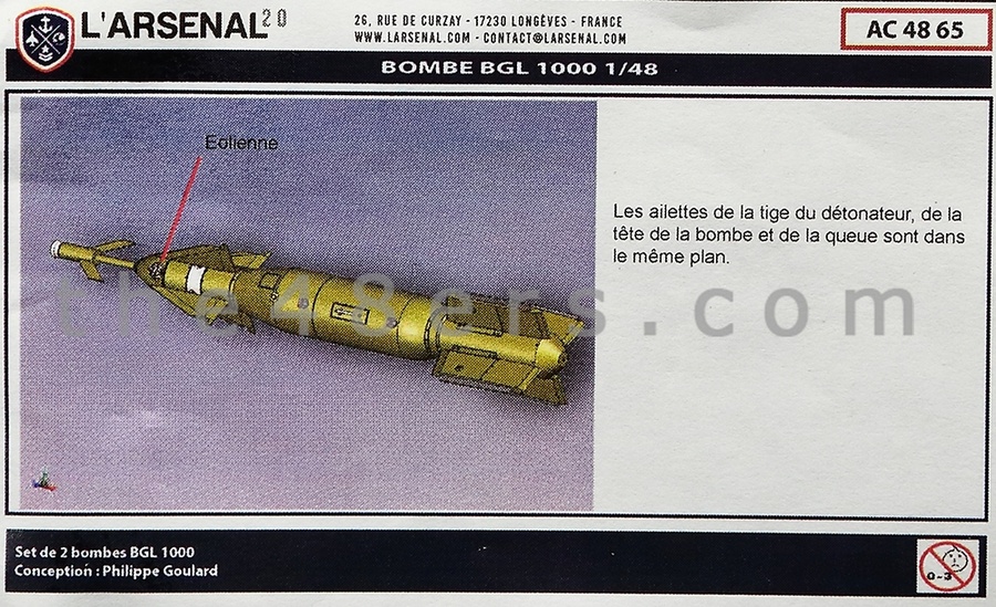 BGL 1000 bomb x 2 - Resin sets - The48ers.com