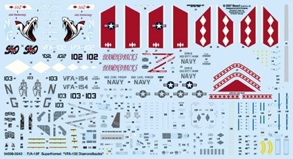 Decals :: USN F/A-18F VFA-102 Diamondbacks