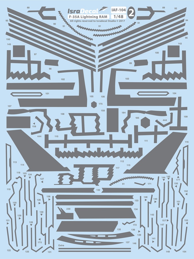F-35A RAM covered areas decals