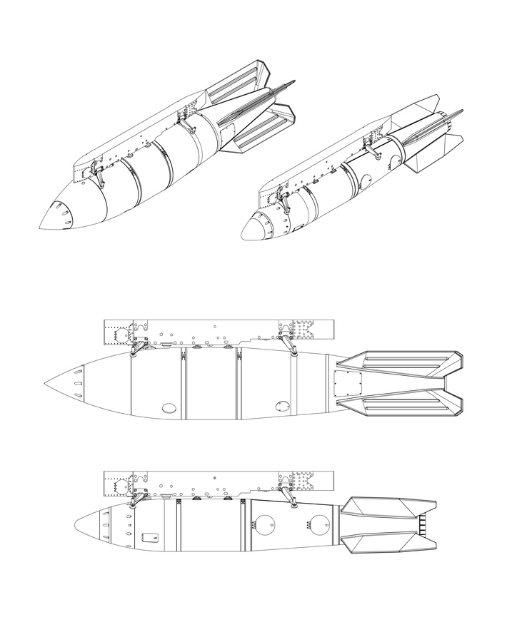RN-28 Soviet nuclear bomb with BD3-56FNM rack