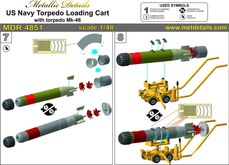 USN loading cart with torpedo Mk-46