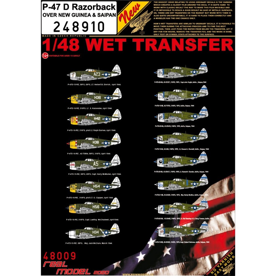 P-47D decal set