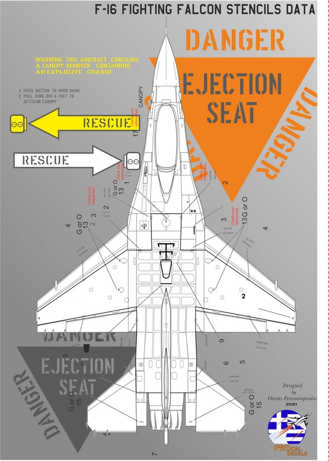 F-16 Stencils data
