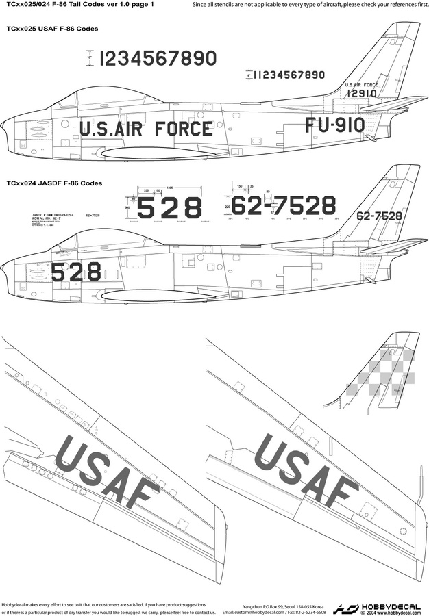 F-86 JASDF Tail codes ver 1