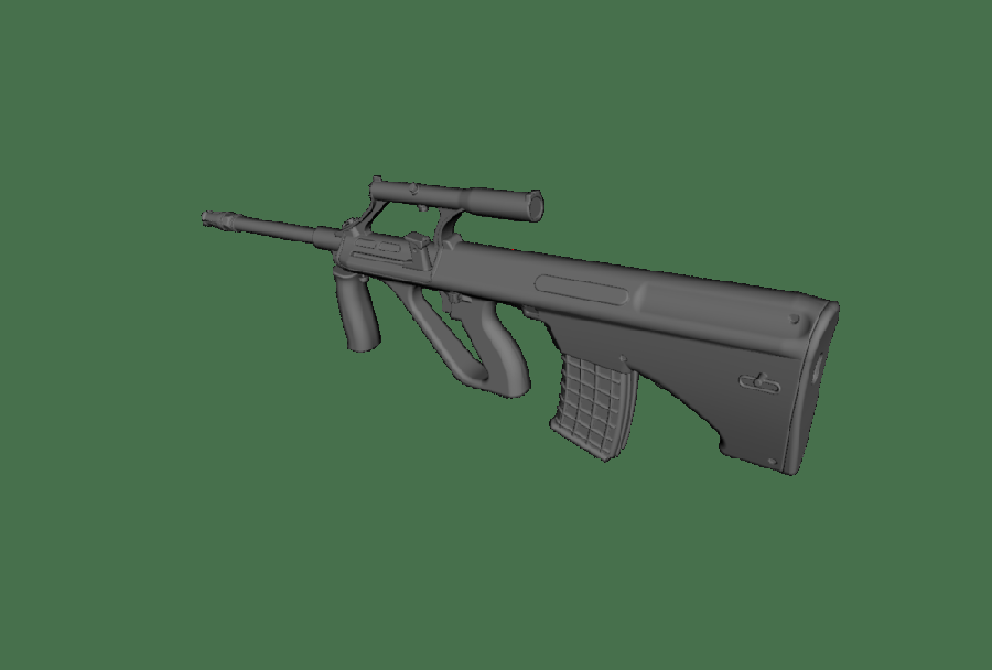 Set of 3 austrian AUG assault rifles