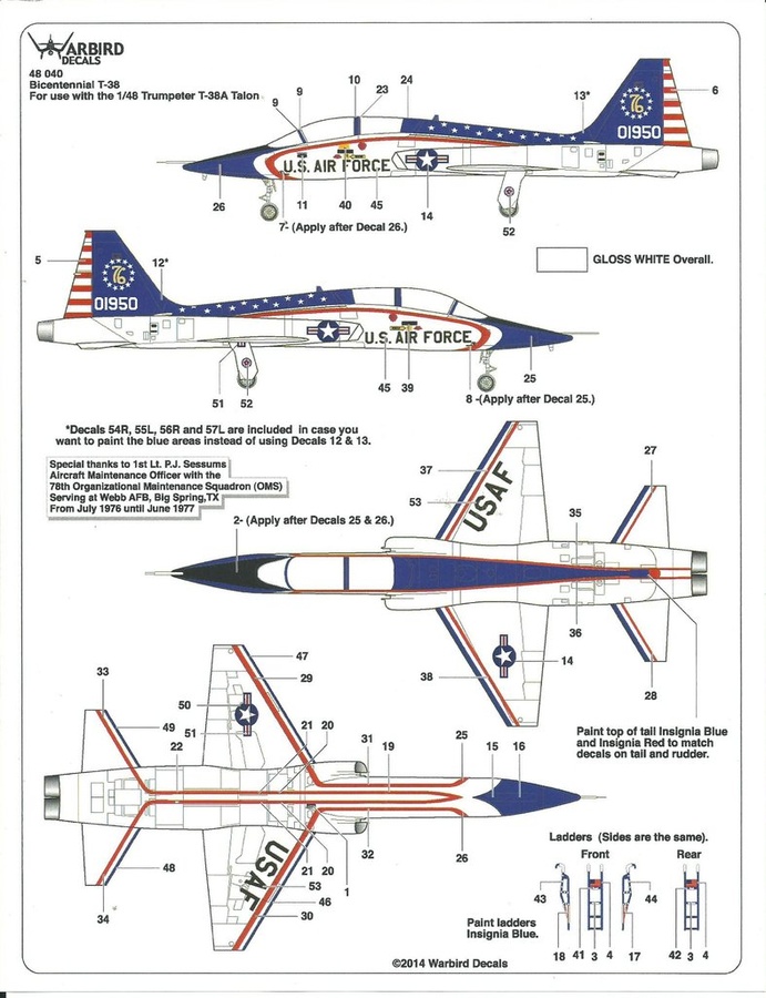 T-38 Talon decals