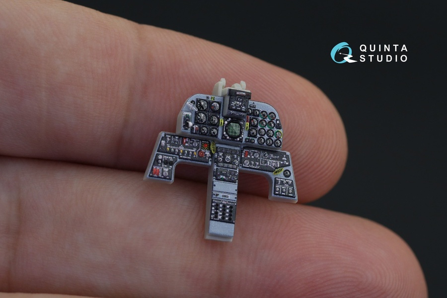 F-5E 3D-Printed & coloured Interior on decal paper