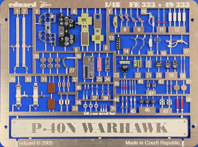 P-40N cockpit detail set