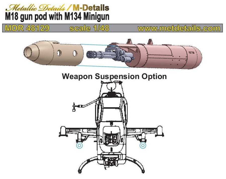 M18 gun pod with M134 Minigun