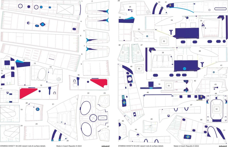 Mi-24D raised rivets & surface details