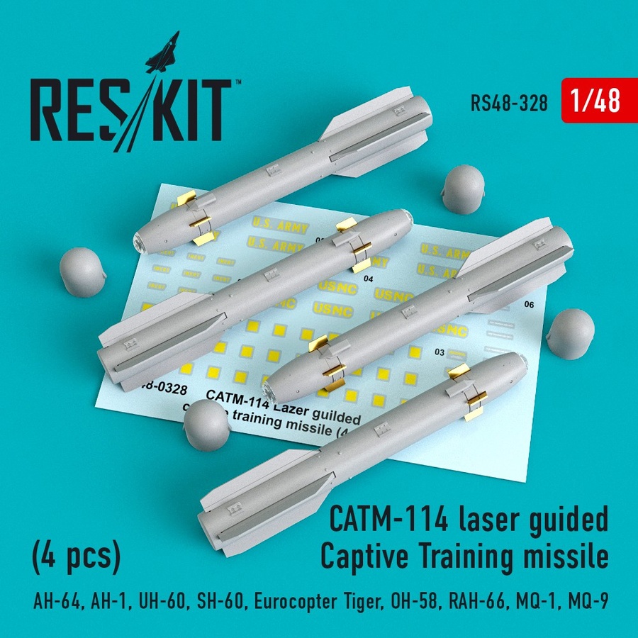 Resin sets :: CATM-114 laser guided Captive Training missiles (4 pcs)