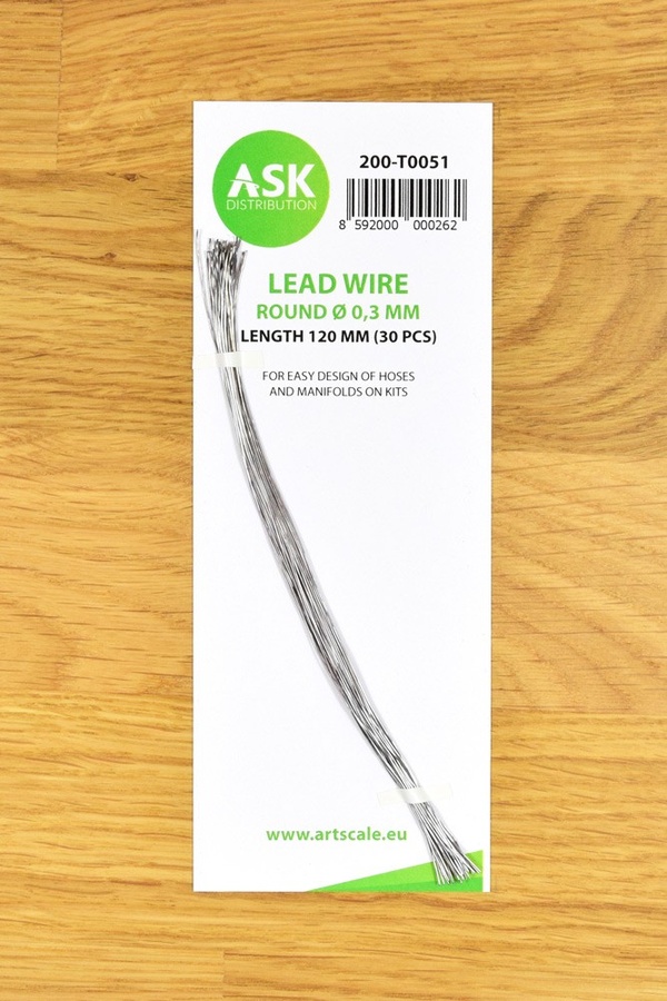 Tools & Supplies :: Lead Wire - Round Ø 0,3 mm x 120 mm (30 pcs)