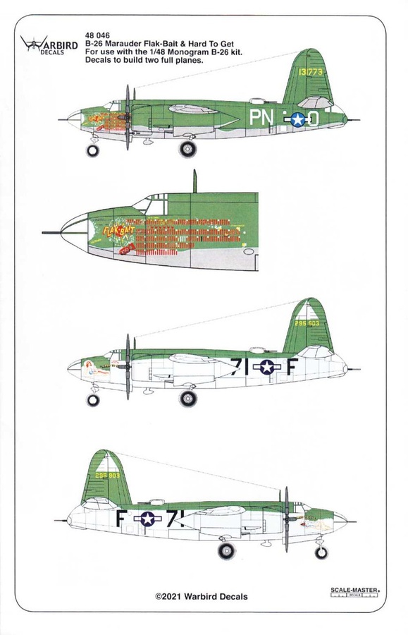 Decal sets :: B-26 Marauder Flak bait & hard to get