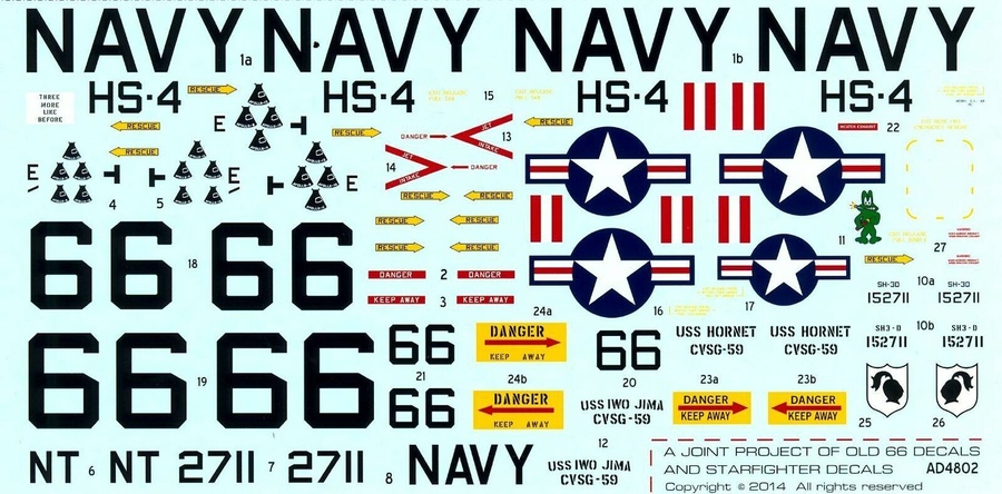 Decals :: SH-3D Sea King "Old 66" Apollo 13 Recovery