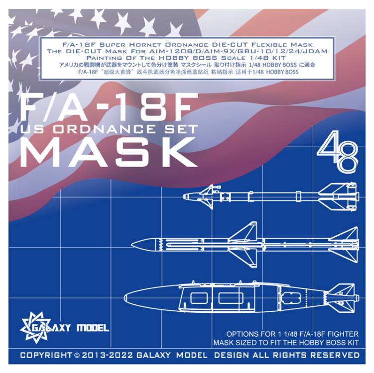 F/A-18F weapon die-cut mask
