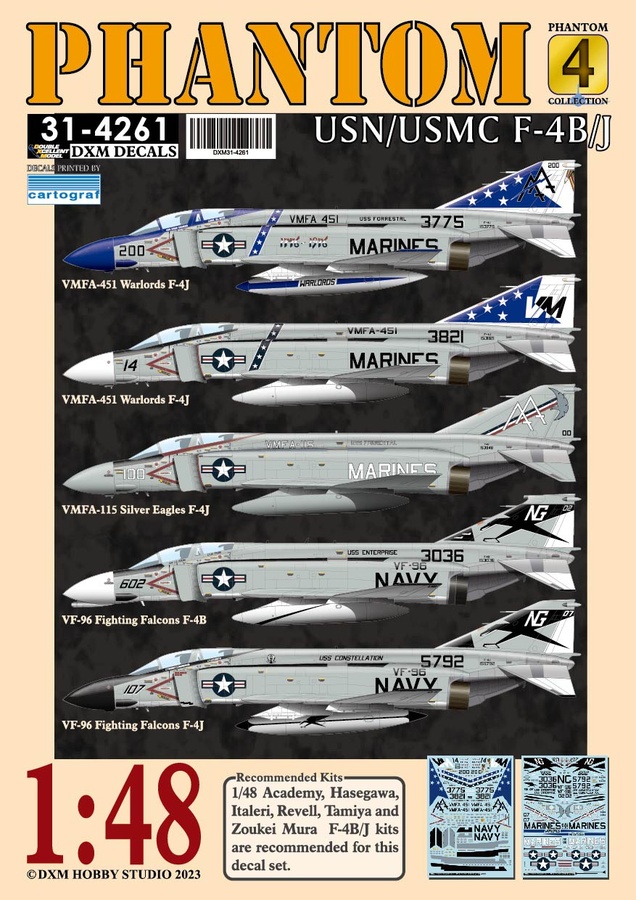 USMC/USN F-4B/J VMFA-451/115/VF-96 Phantom Collection #4