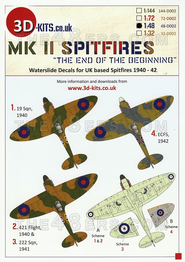Spitfire MK II decals 1940 - 42 "The end of the beginning"