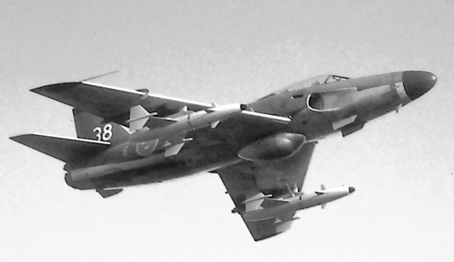 Rb04C/D missile x2 w. SAAB A32 Lansen launchers