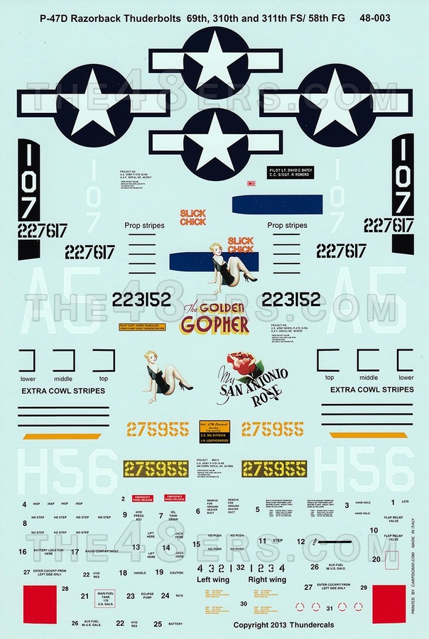 P-47D 69th, 310th, 311th FS/ 58th FG PTO Part 3