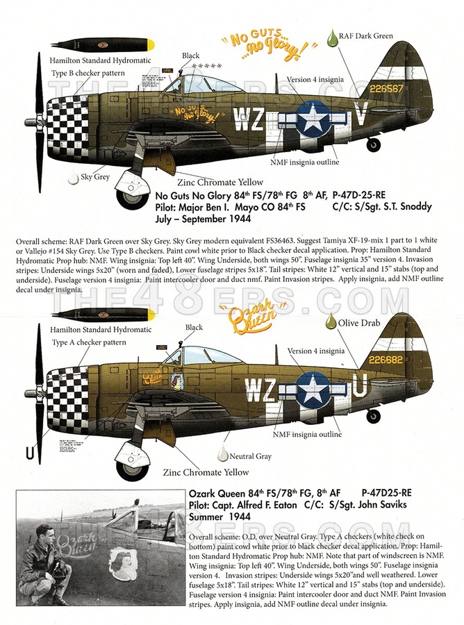 P-47D Bubbletop and Razorback Thunderbolts ETO Part 1 84th FS/78th FG ...