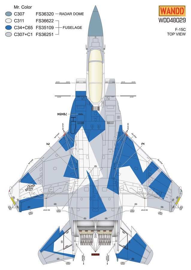 USAF Blue Splinter Aggressor F-16, F-15, F-104