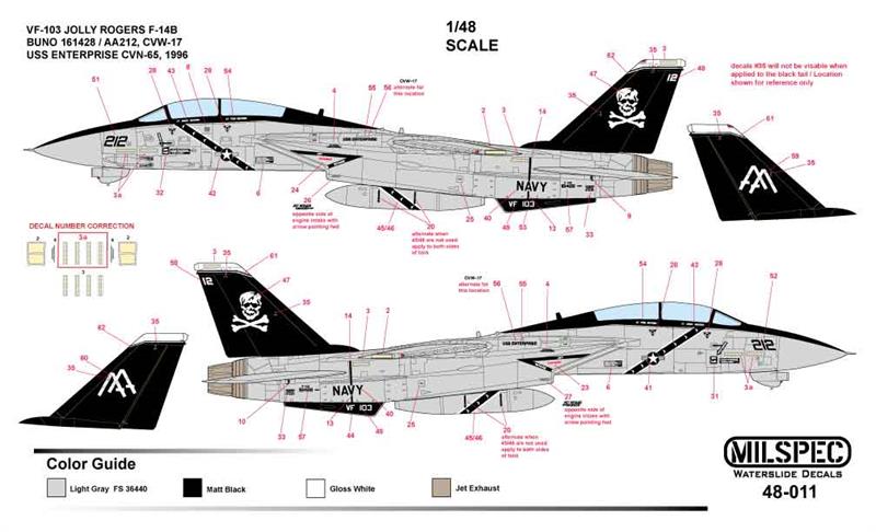 F-14A VF-103 Jolly Rogers 1996 USS Nimitz