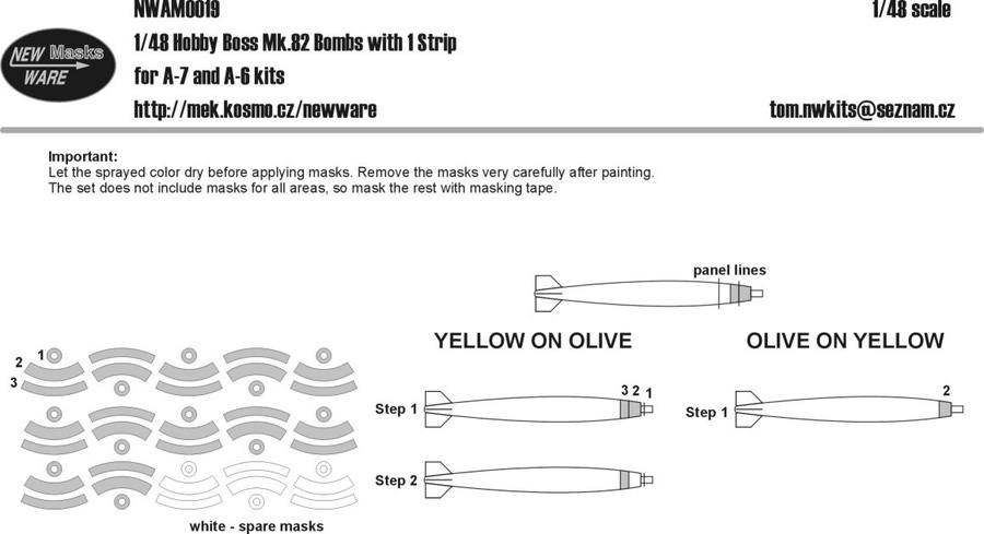 Mk.82 bombs with 1 strip (A-6 & A-7 kits)