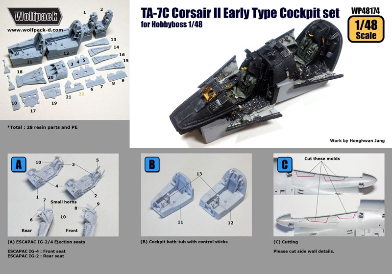 TA-7C Early type Cockpit set