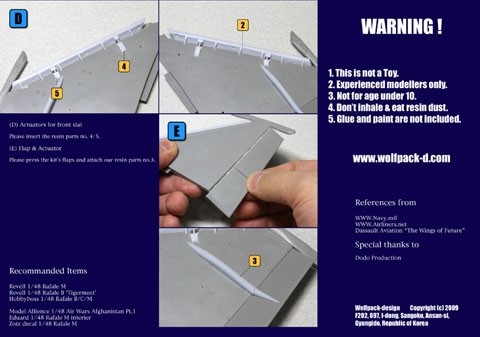 Dassault Rafale Flap set - Resin sets - The48ers.com