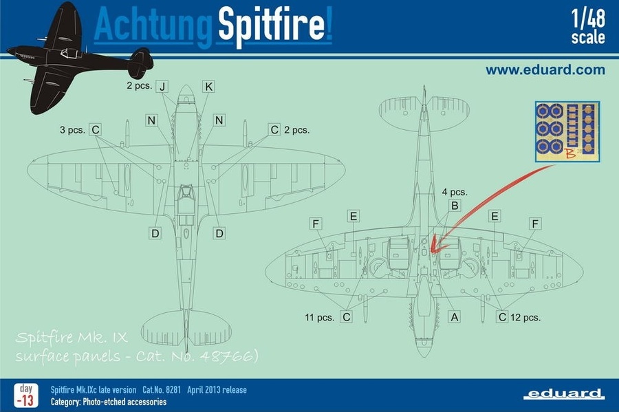 Spitfire Mk. IX surface panels