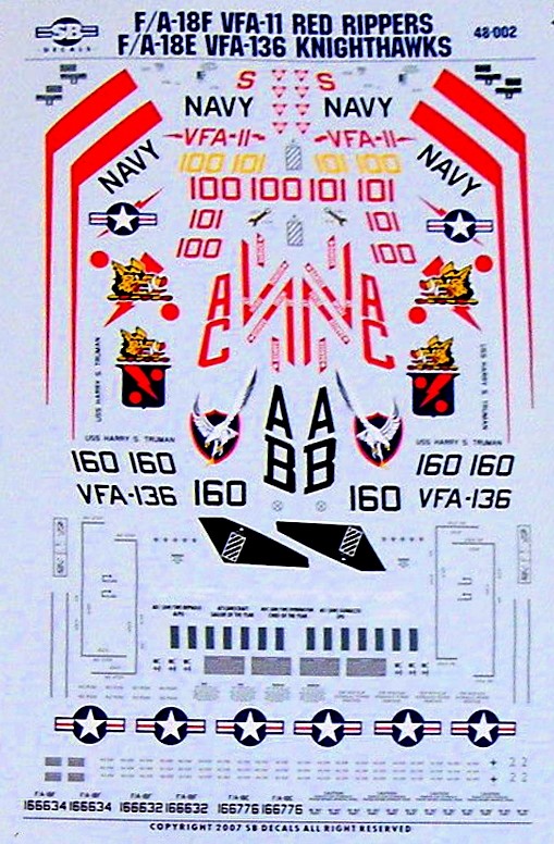F-18E/F VFA-11 Red Rippers & VFA-136 Knighthawks Hi Vis