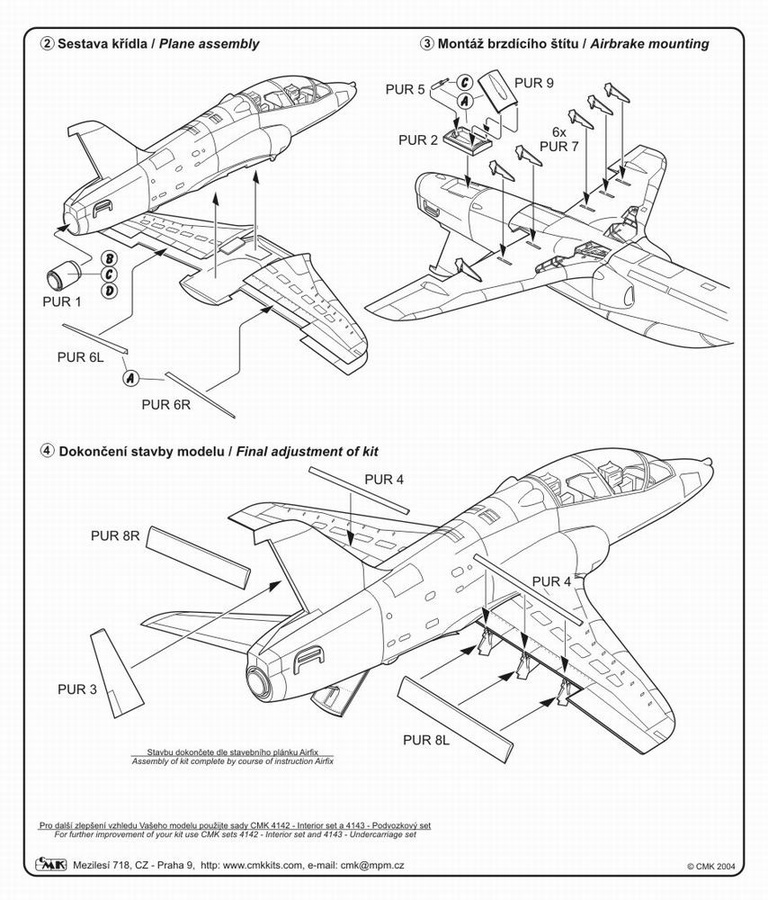 BAE Hawk control surfaces set