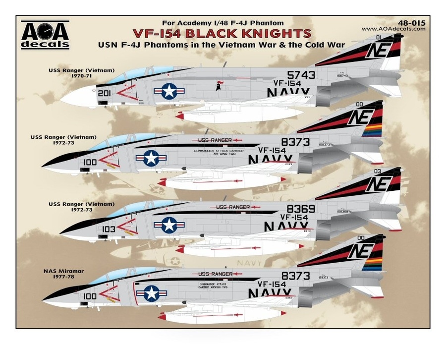 VF-154 Black Nights USN F-4J in the Vietnam War & the Cold War