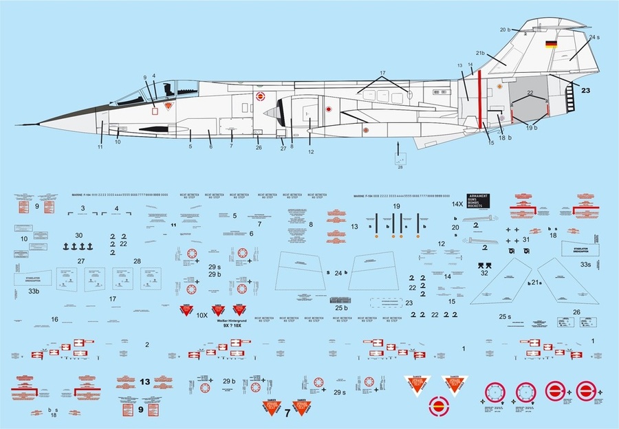 Stencils for the F-104
