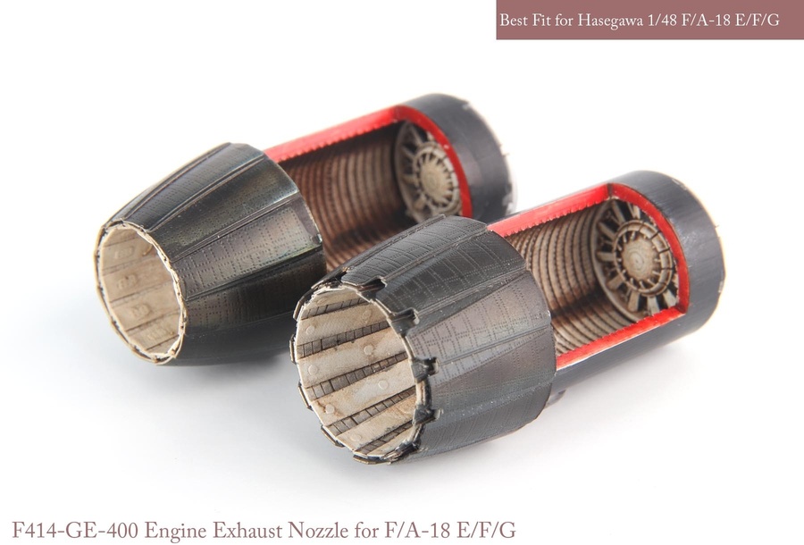 F/A-18E/F EA-18G GE exhaust nozzle & after burner set (open)