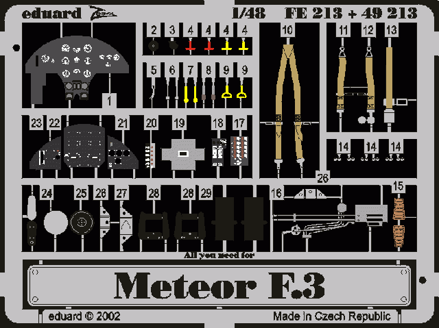 Meteor F. Mk.3 cockpit detail set