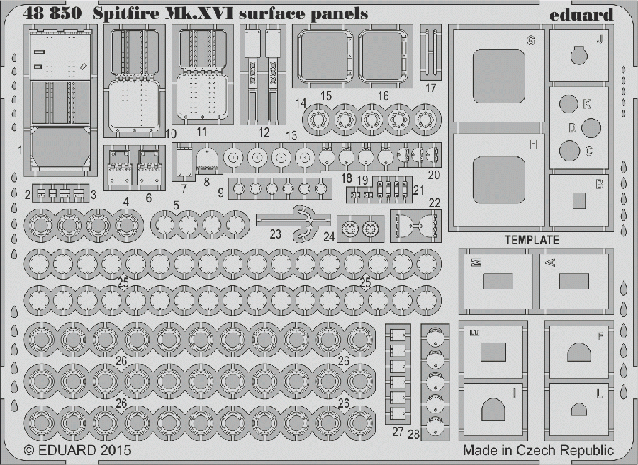 Spitfire Mk. XVI surface panels