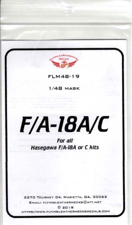 F/A-18A/C canopy, wheel masks