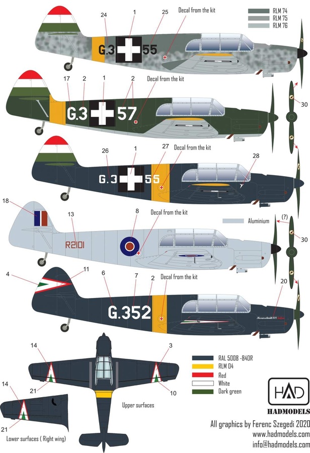 Me 108 Taifun decal sheet - Decal sets - The48ers.com