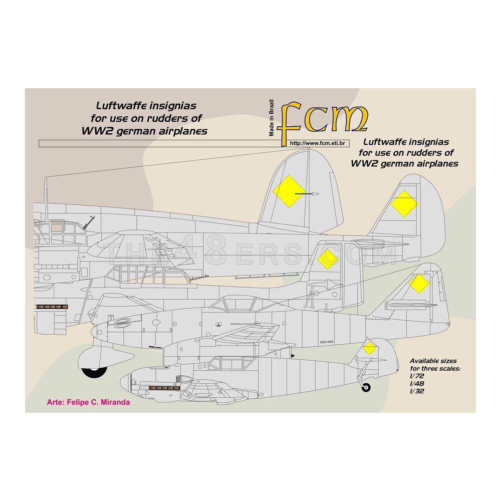 Luftwaffe insignias for use on rudders - multi scale decal