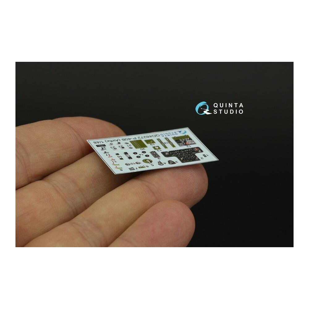 P-40B 3D-Printed & coloured Interior on decal paper