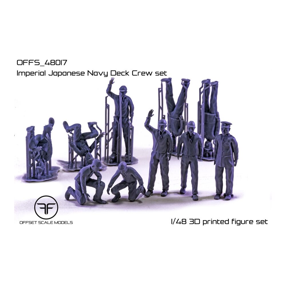 Imperial Japanese Navy deck crew set Offset Scale Models 48017 1:48