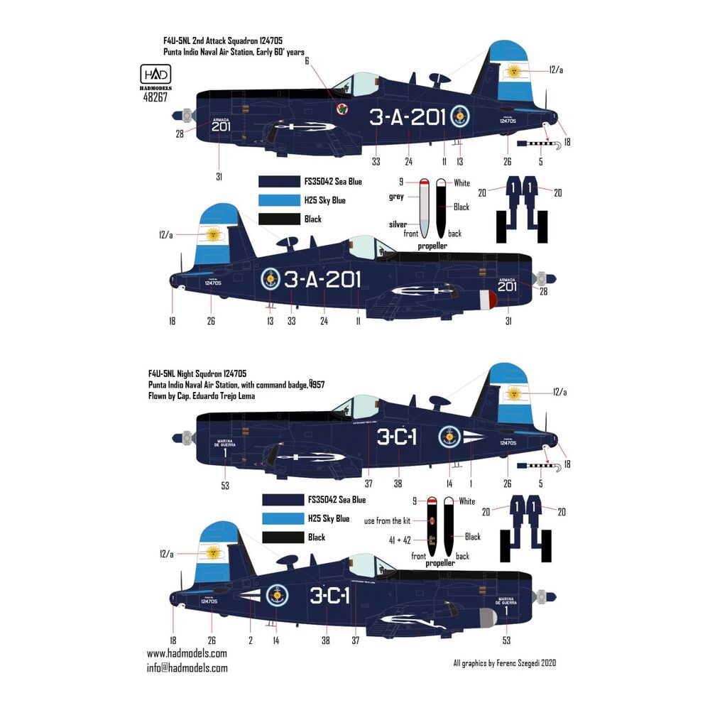 F4U- Corsairs decal sheet Part 2