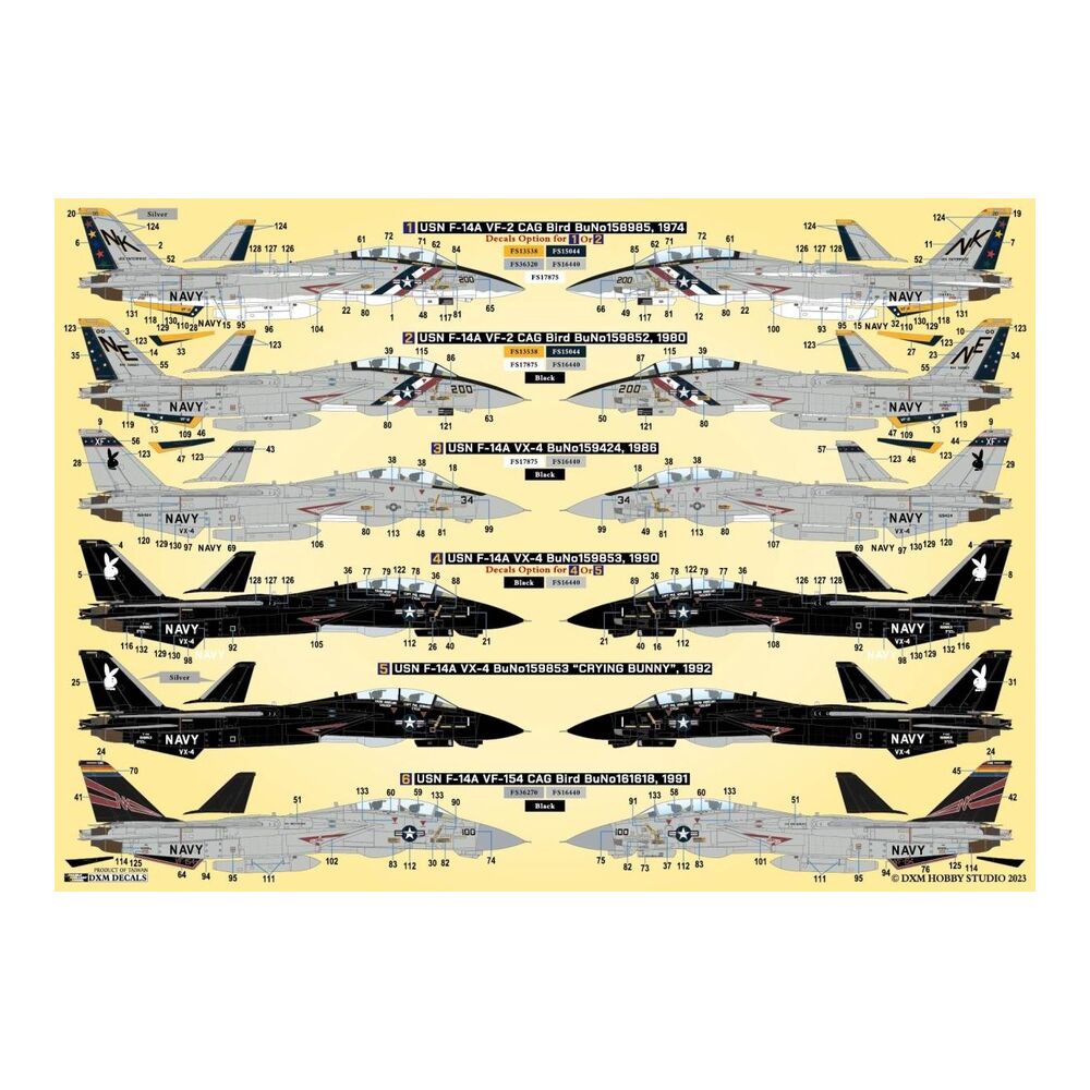 USN F-14A VF-2/VX-4/VF-154 Tomcat Collection #4